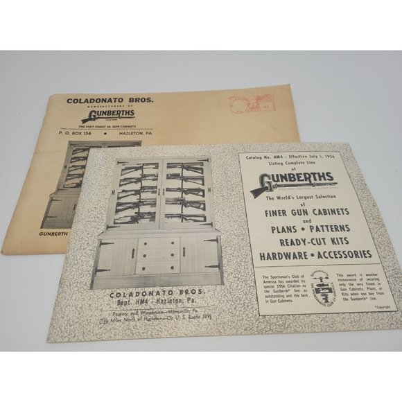 Other | Vintage 1956 Catalog No Hm4 Gunberths Gun Cabinet Catalog ...